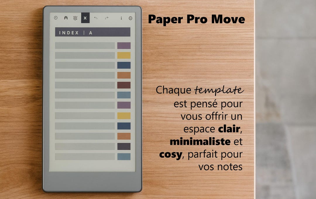 Remarkable Paper Pro Move Template - 4 Digital Notebook 24 Pages ...