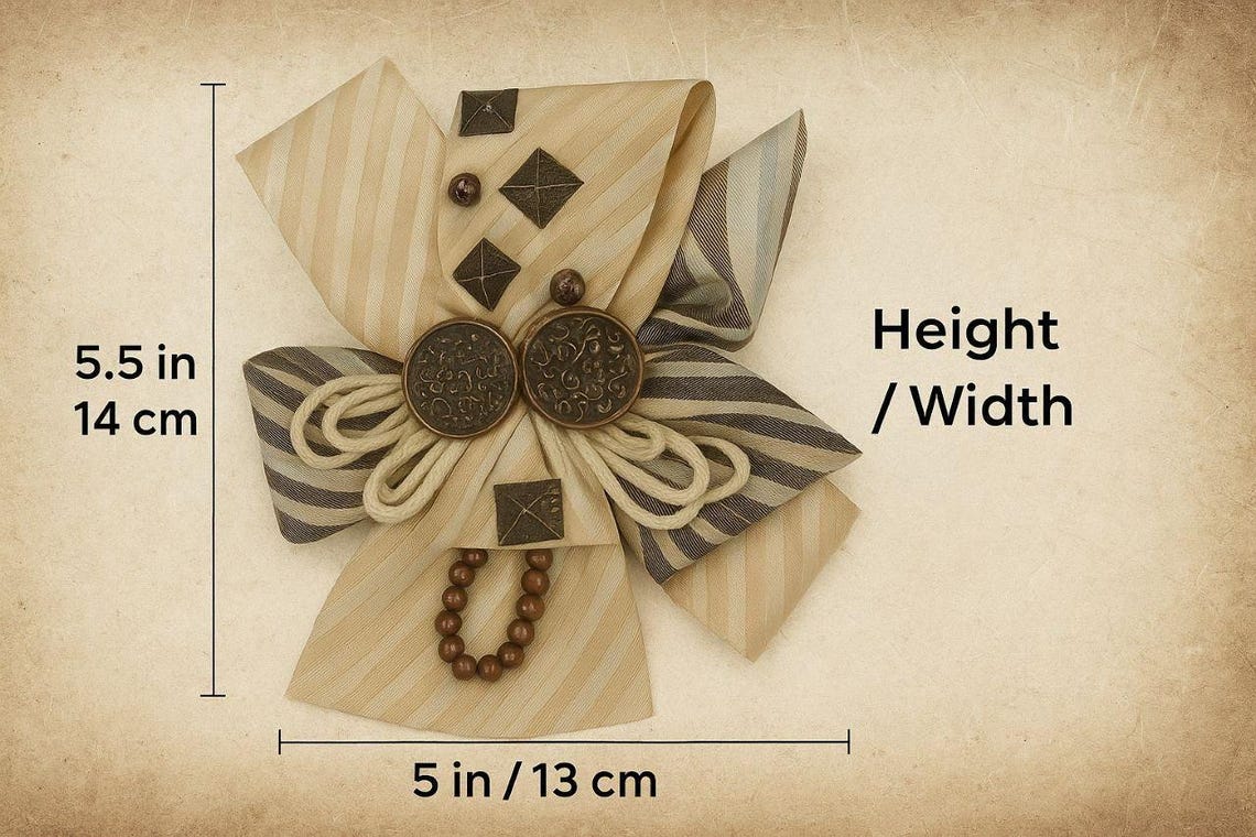 Silk Necktie Brooch for Women-handmade Upcycled Tie Jewelry-elegant ...