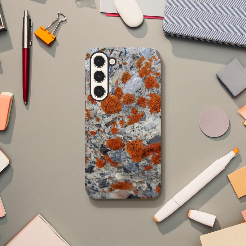 Banff Alberta Samsung Phone Case: Natural Stone With Orange Moss - Etsy