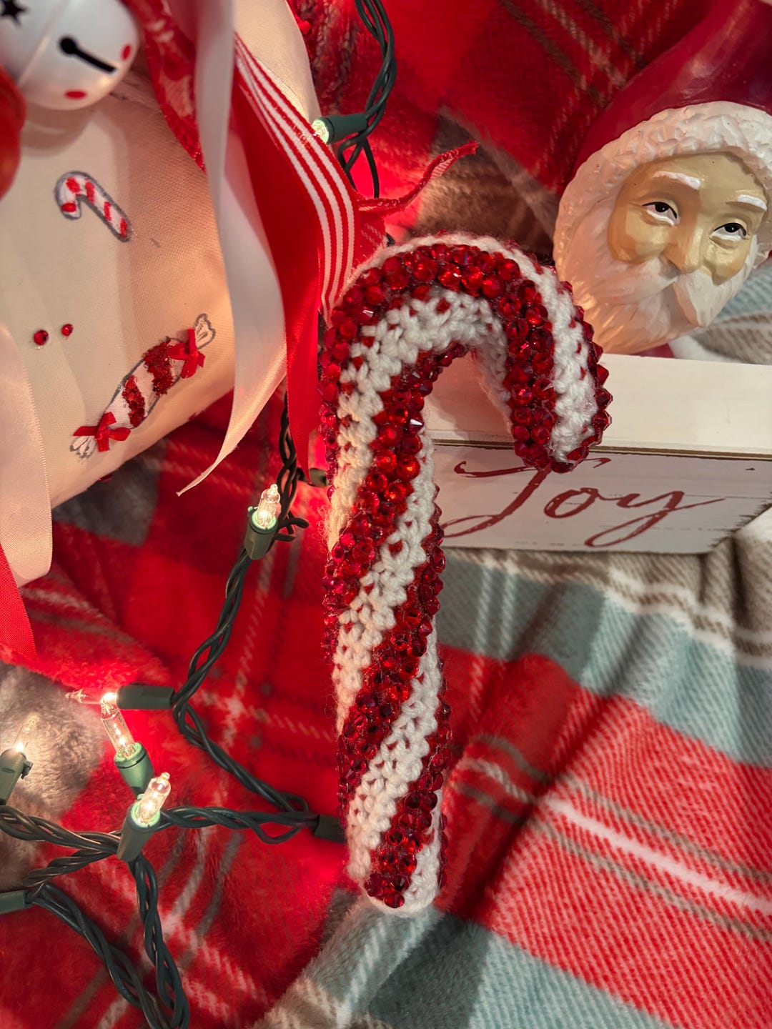 Hand Crafted Sparkling Candy Cane - Etsy