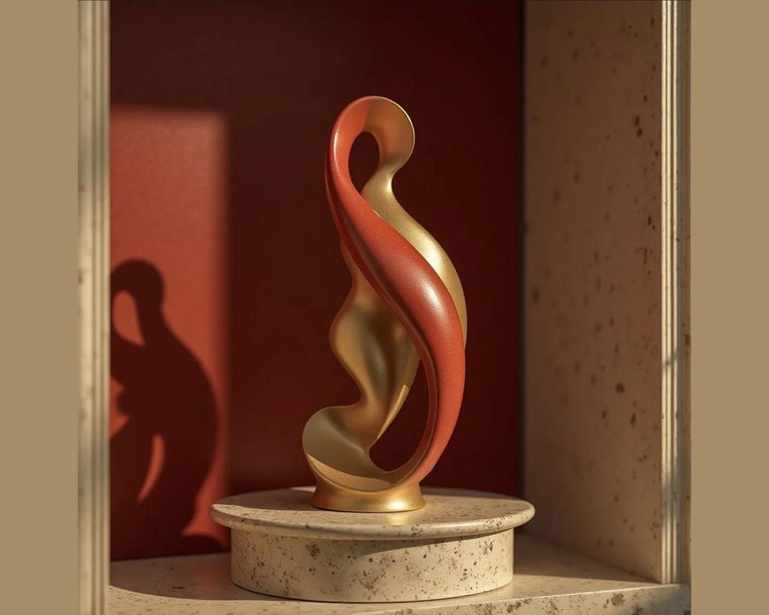 3d Printed Abstract Infinity Sculpture | Modern Minimalist Decor for ...