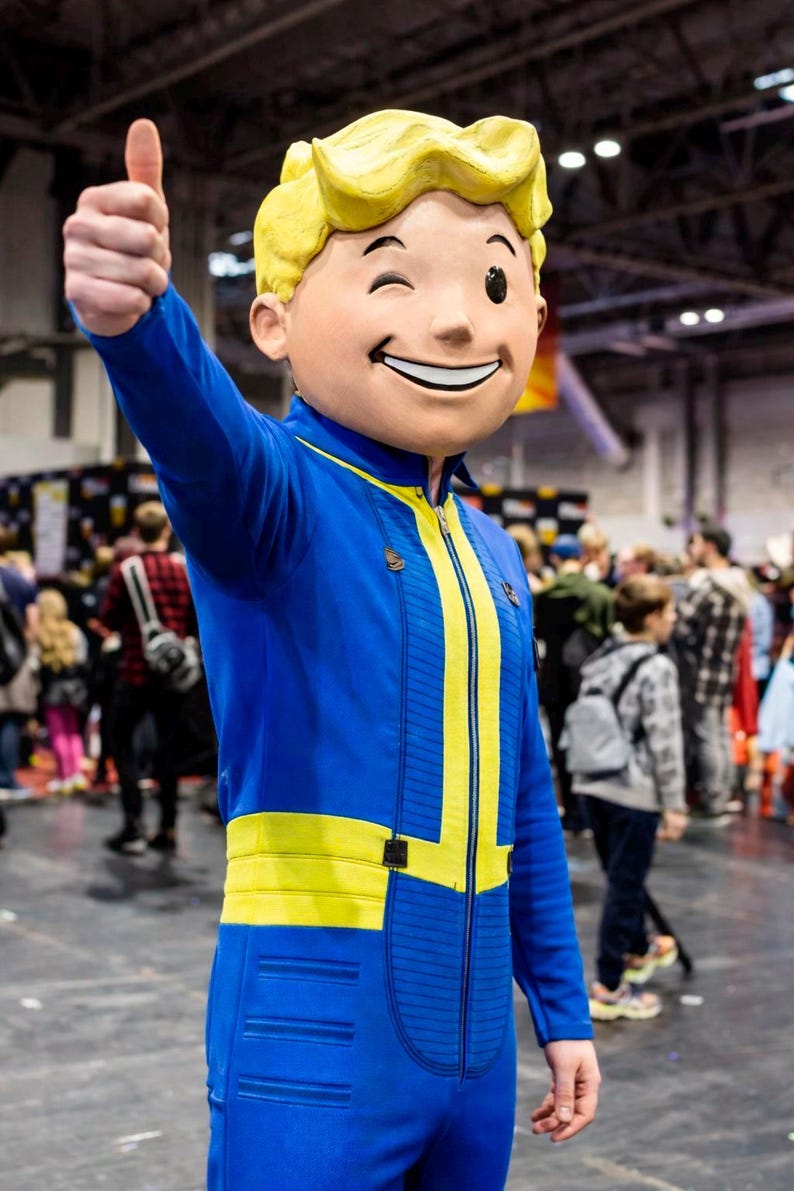 Vault Boy or Girl Helmet | Fallout Cosplay | Mascot Head | Costume ...