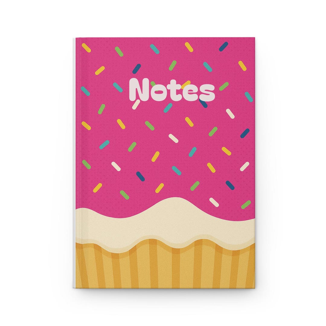 Cupcake Notes Journal: Pink Sprinkle Design, 150 Lined Pages - Etsy