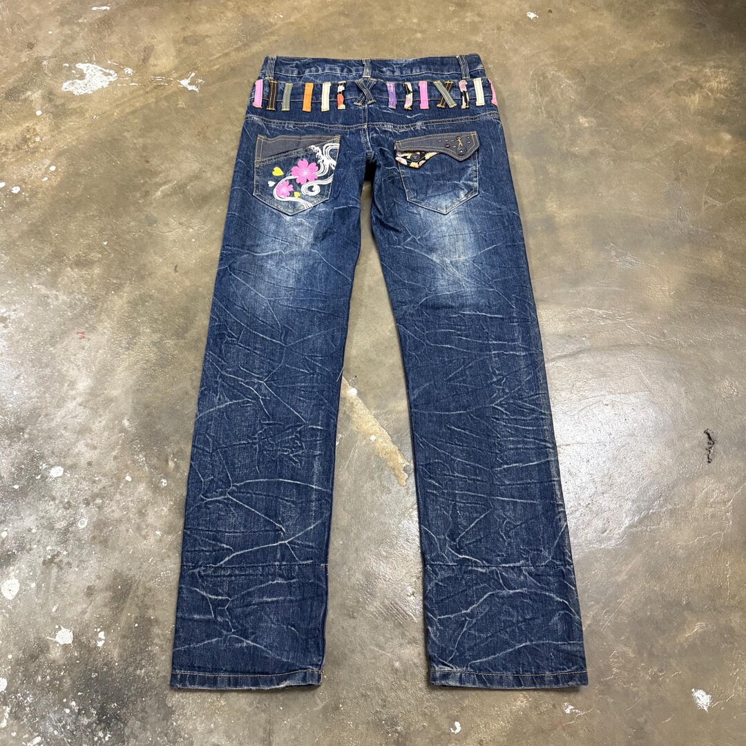 Double Waist Japanese Brand Whisker Denim Pants / W29X31.5 - Etsy