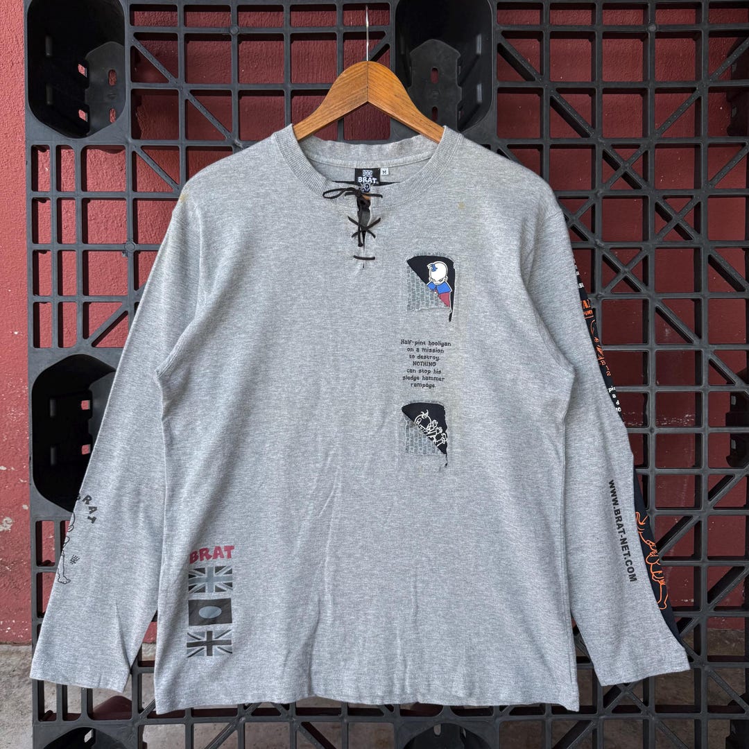 Punk Graphic Brat John Shelley Long Sleeve Tee / Size M - Etsy
