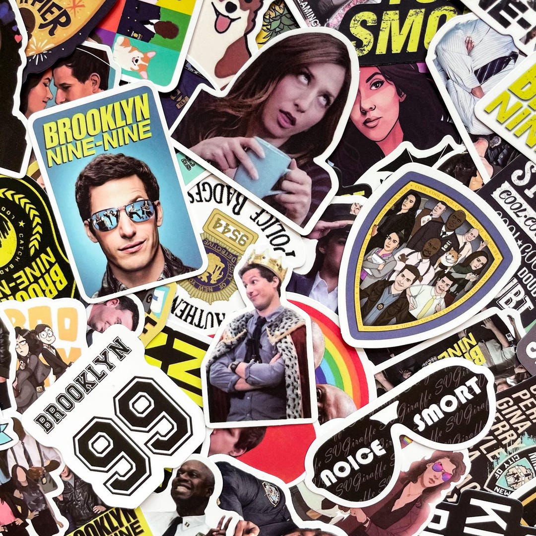 Pack of 50 Brooklyn 99 Stickers, Character Quote Stickers, Hilarious TV ...