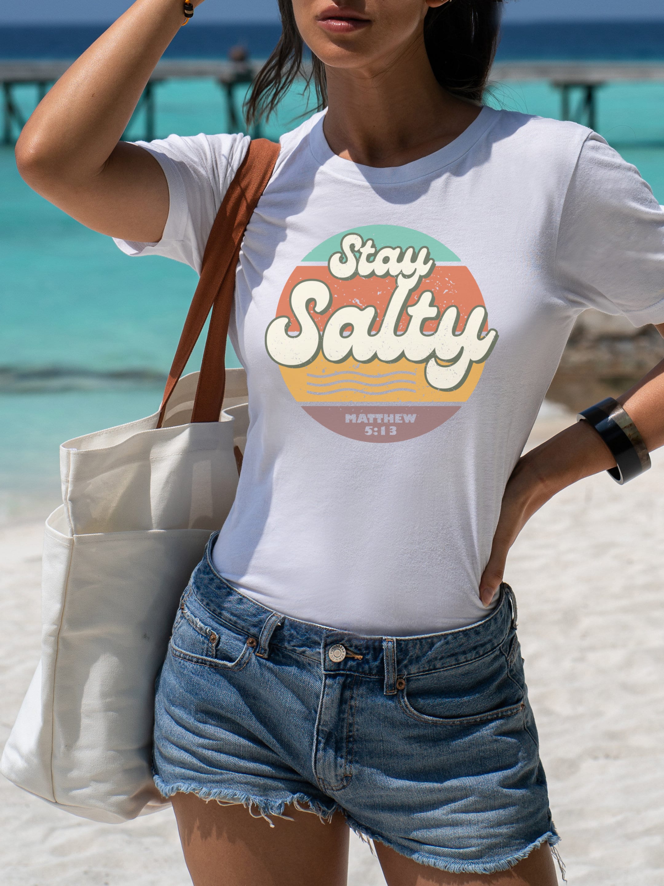 Stay Salty Tee, Retro Tshirt, Bibe Verse T-shirt, Women Shirt, Faith ...