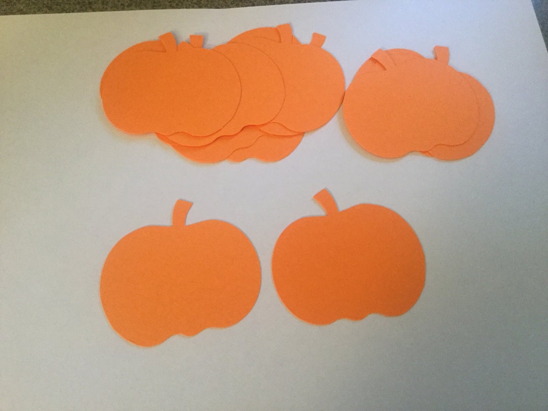 36 Orange Pumpkin Cut Outs Pumpkin Die Cuts Halloween Confetti ...