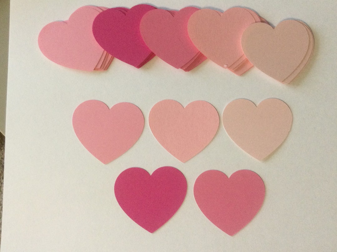 Pink Heart Cut Outs Heart Die Cuts Valentine Cutouts 2 Inch Hearts - Etsy