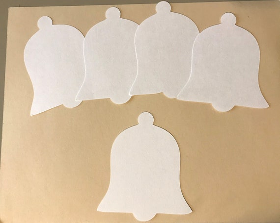 25 Bell Cut Outs, 4 inch White Bell Die Cuts, Christmas Confetti, Large ...