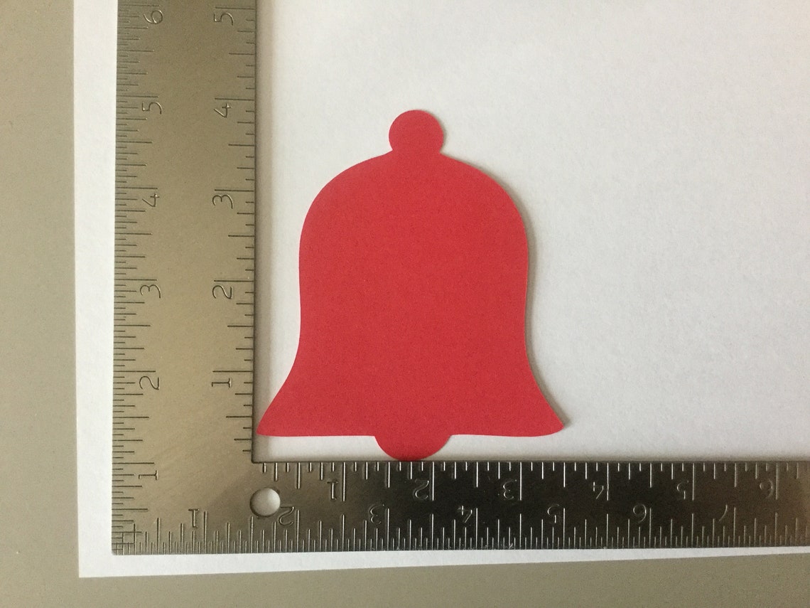 25 Christmas Bell Cut Outs 4 Inch Red Bell Die Cuts - Etsy