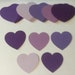30 Count Purple Heart Cut Outs, Heart Die Cuts, Valentine Confetti ...