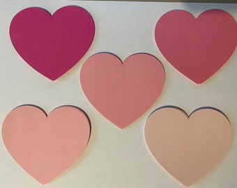 30 Count Purple Heart Cut Outs, Heart Die Cuts, Valentine Confetti ...