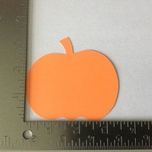 24 Orange Pumpkin Cut Outs Pumpkin Die Cuts Halloween Confetti 3 1/4 ...