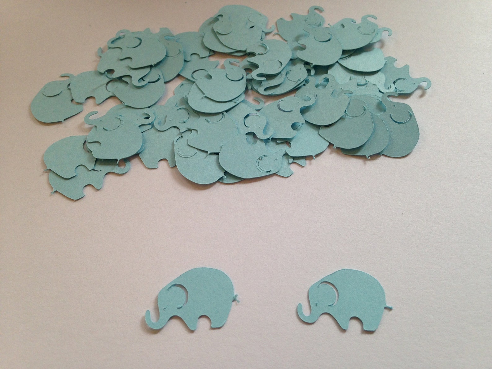 100 Elephant Confetti Die Cut Cutout Punch Embellishment | Etsy