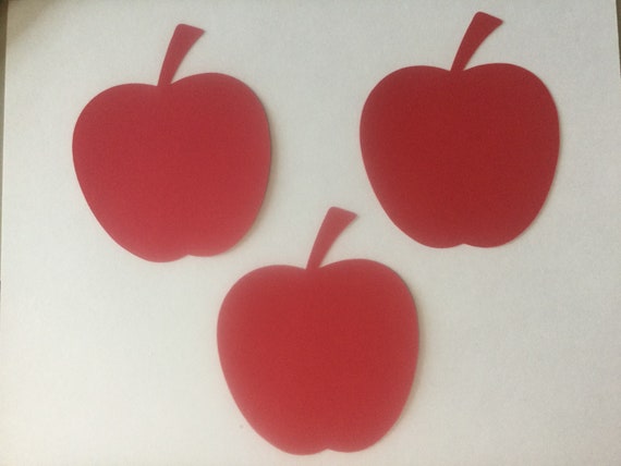 25 Red Apple Die Cuts Fall Decor Teacher Supplies Apple Cut Outs School ...