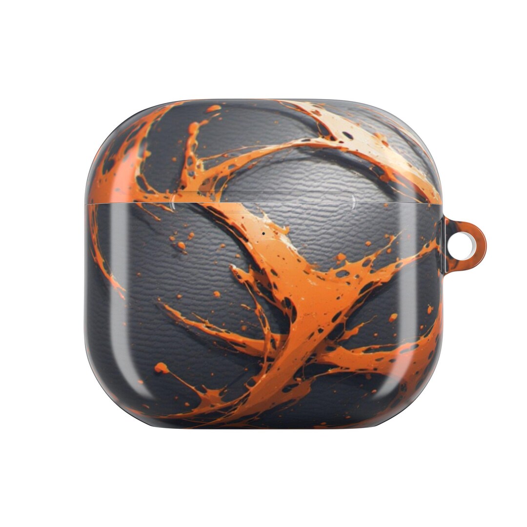 Orange Paint Splash AirPod Case | Protective Polycarbonate - Etsy UK