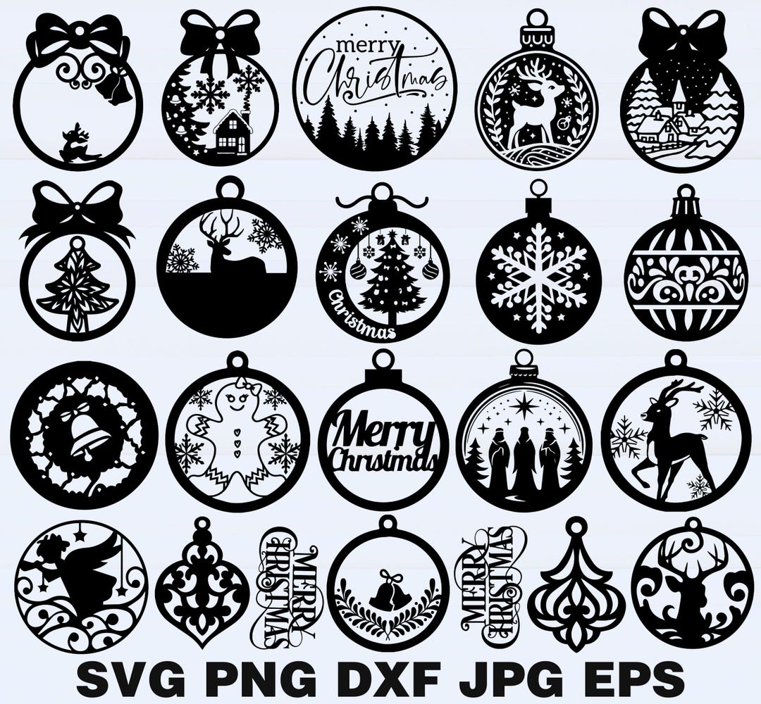 Christmas Ornament SVG Bundle | Laser Cut Files (digital Download) - Etsy