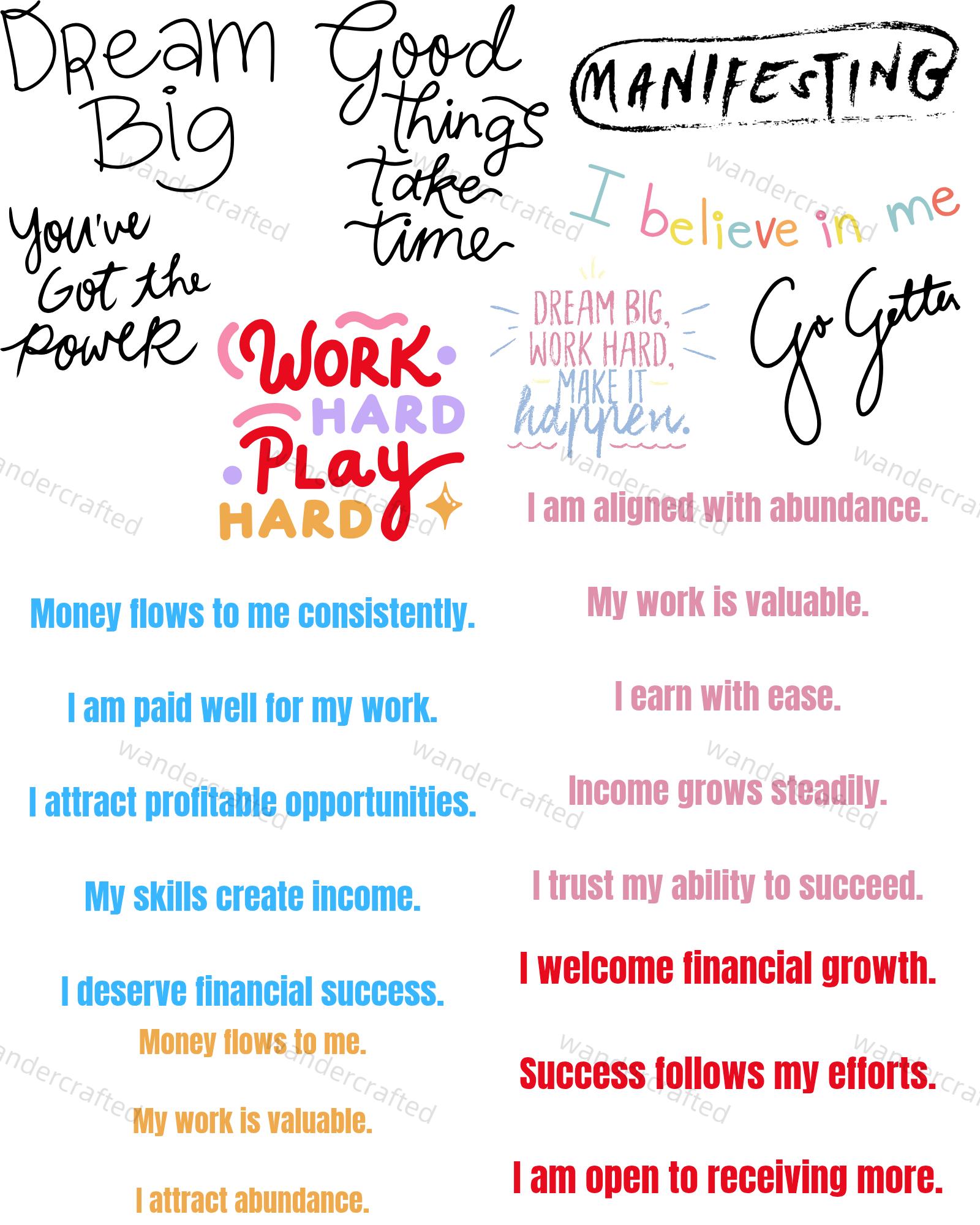 Vison Board CAREER Focus/goals Graphics | Digital Download ...