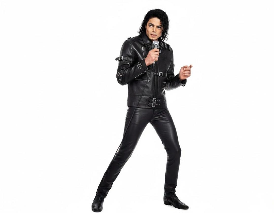 Michael Jackson Handmade Black Leather Jacket – Iconic Men’s MJ Concert ...