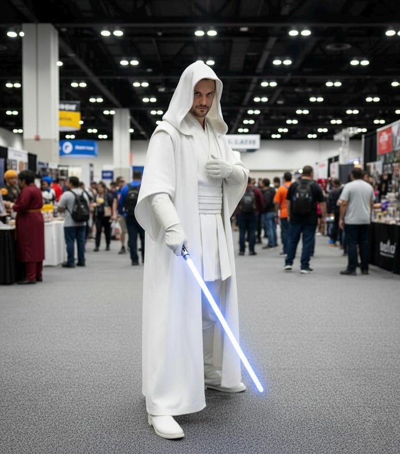 Sith Lord White Cosplay Suit – Dark Side Sci-fi Villain Costume - Etsy