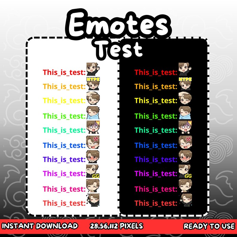 Twitch Emotes | 50 Brown Hair Boy Twitch Emote Pack | Twitch Discord ...