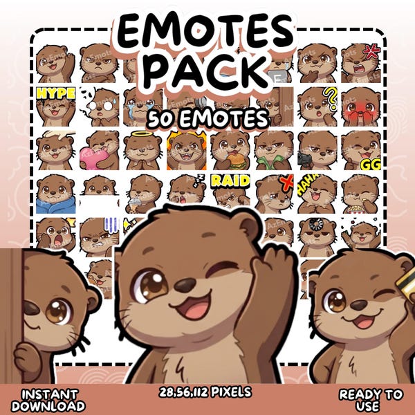 Cute Kawaii Otter - Etsy UK