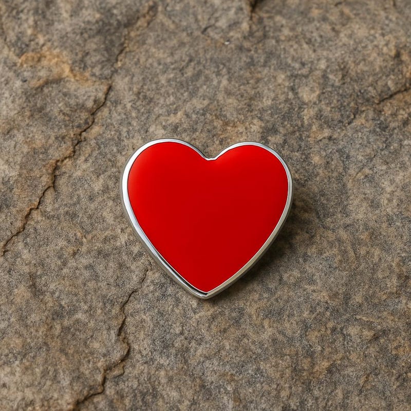 Red Heart Disease Pin - Etsy