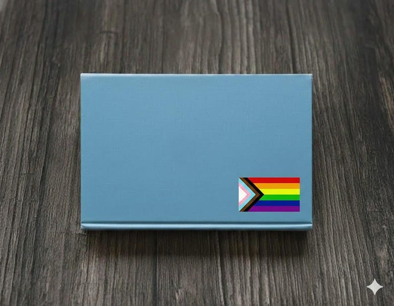 Progress Pride Flag Stickers Roll | Inclusive Rainbow + Trans Chevron ...