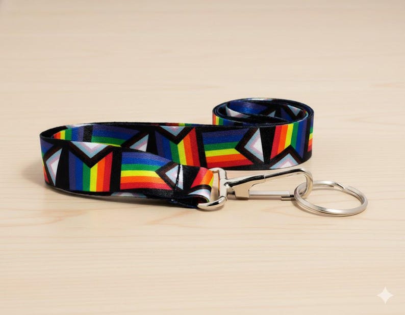 Bulk Progress Pride Flag Lanyard by Daniel Quasar - LGBTQ+ Rainbow ...