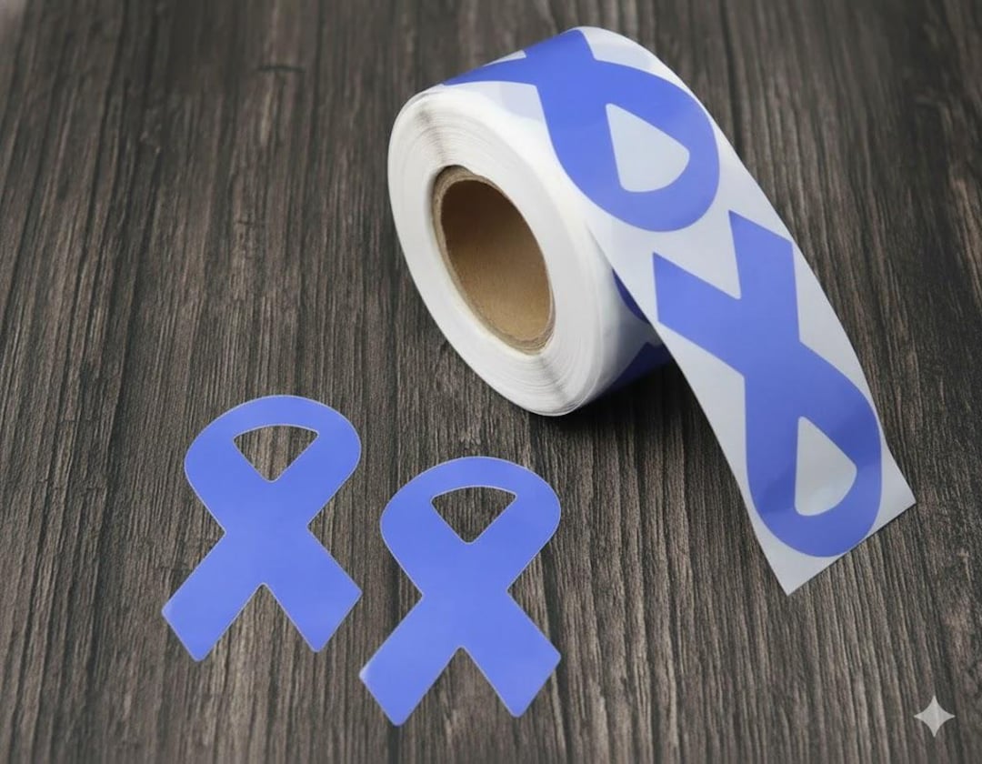 Periwinkle Awareness Ribbon Stickers L 3" Ribbon Labels L 250 Stickers ...