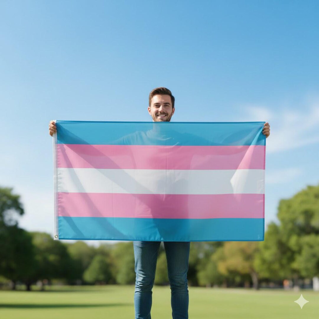 3x5 Transgender Pride Flag Nylon Outdoor Banner With Grommets, Light ...
