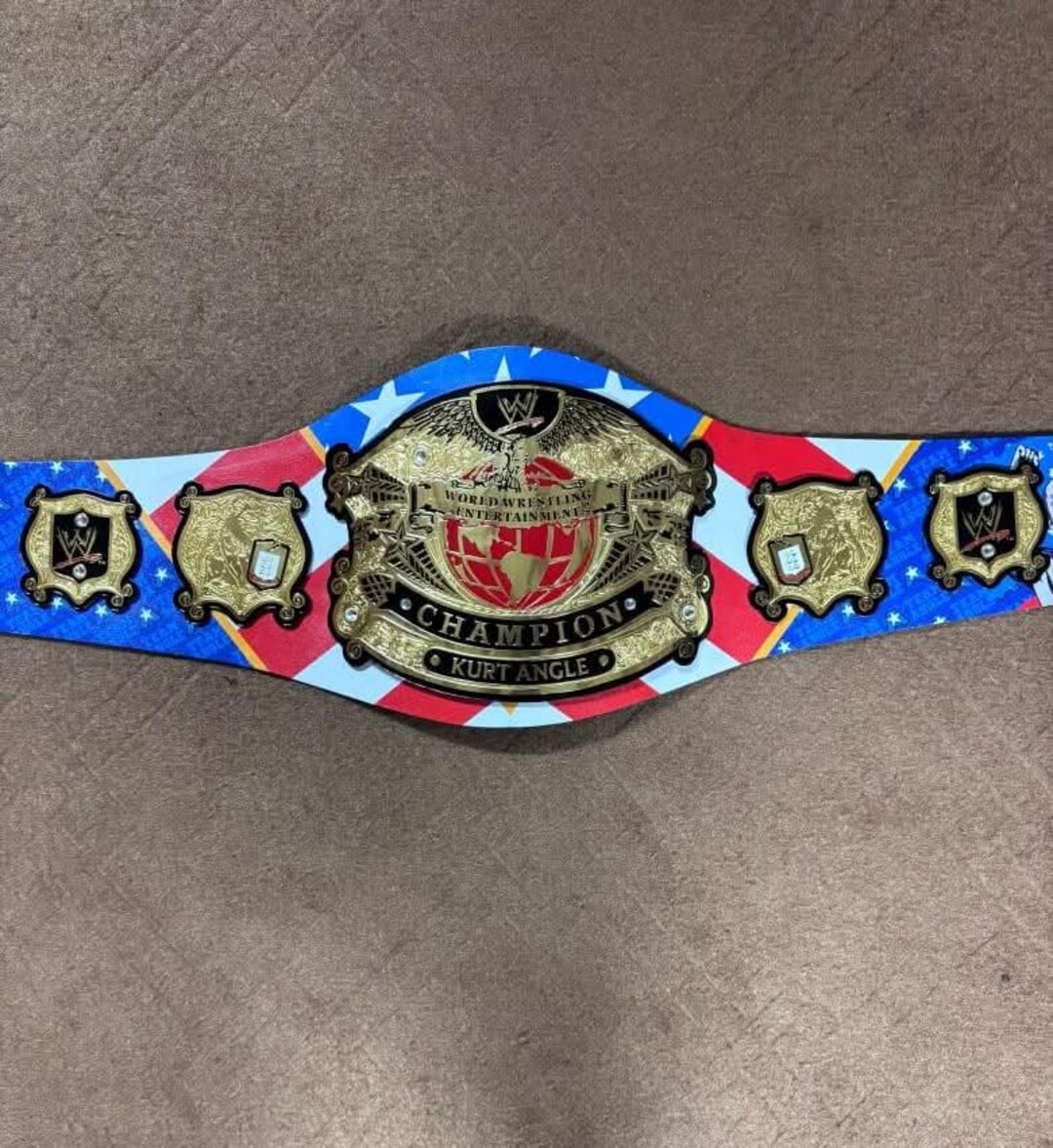 Kurt Angle Signature Series Wrestling Championship Fanmade Replica ...