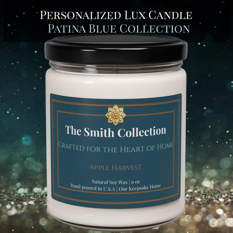 Personalized Candle Gift, Custom Family Name Candle, Luxury Soy Candle ...