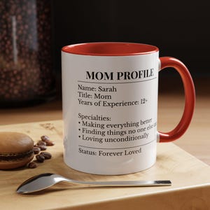 Personalized Mug Gift for Her, Custom Mom Coffee Mug With Name & Year ...