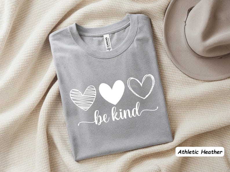 Be Kind Heart Tee | Valentines Day Kindness Shirt | Positive Message ...
