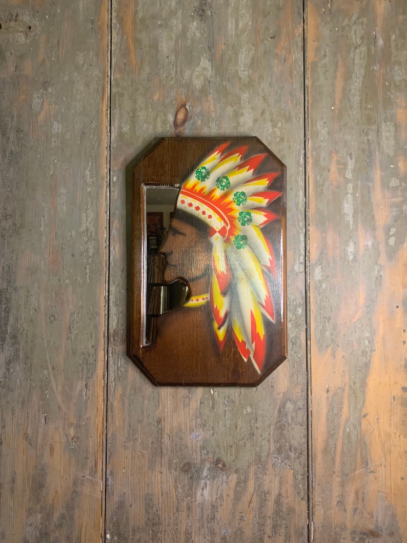 Vintage Handmade Native American Mirror Folk Art - Etsy