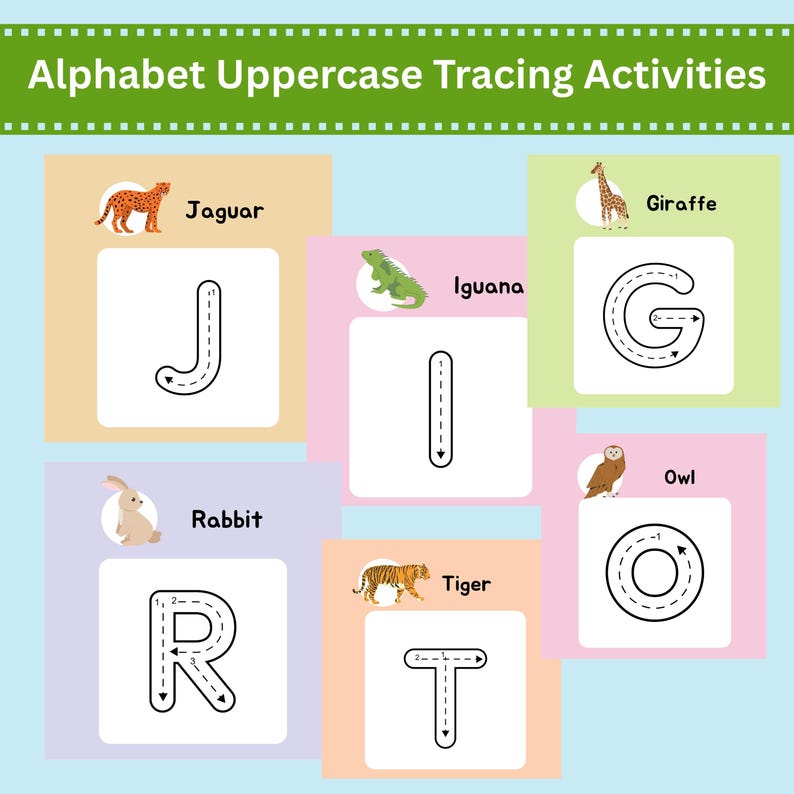 Alphabet Tracing Worksheets Printable | Uppercase Letter Recognition ...