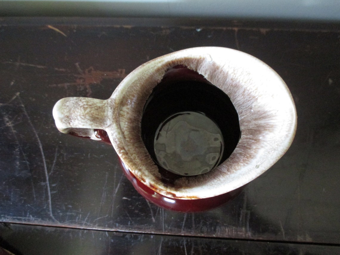 Vintage McCoy Brown Drip Pitcher and Bowl Set 7528 | Etsy