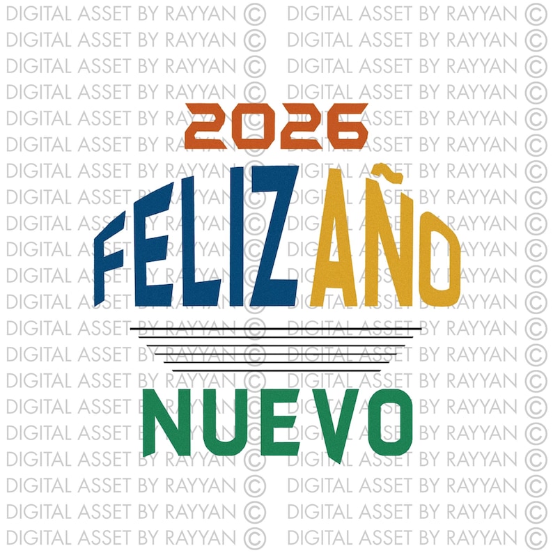 Capodanno 2026 PNG, 2026 Feliz Ano Nuevo Download digitale, Maglietta di Capodanno png ...
