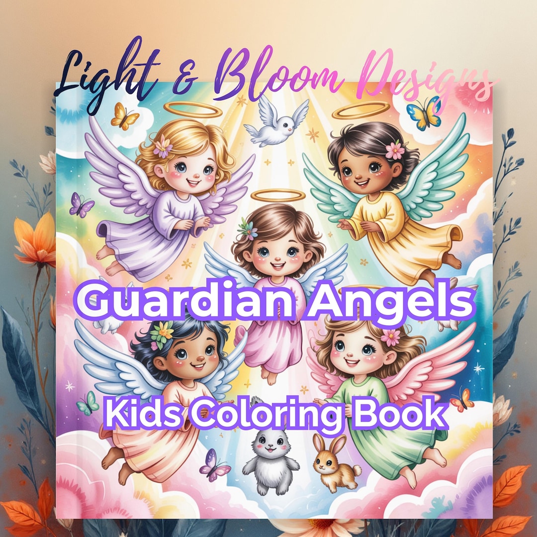 Guardian Angels Coloring Book for Kids, 80 Diverse Pages (digital ...