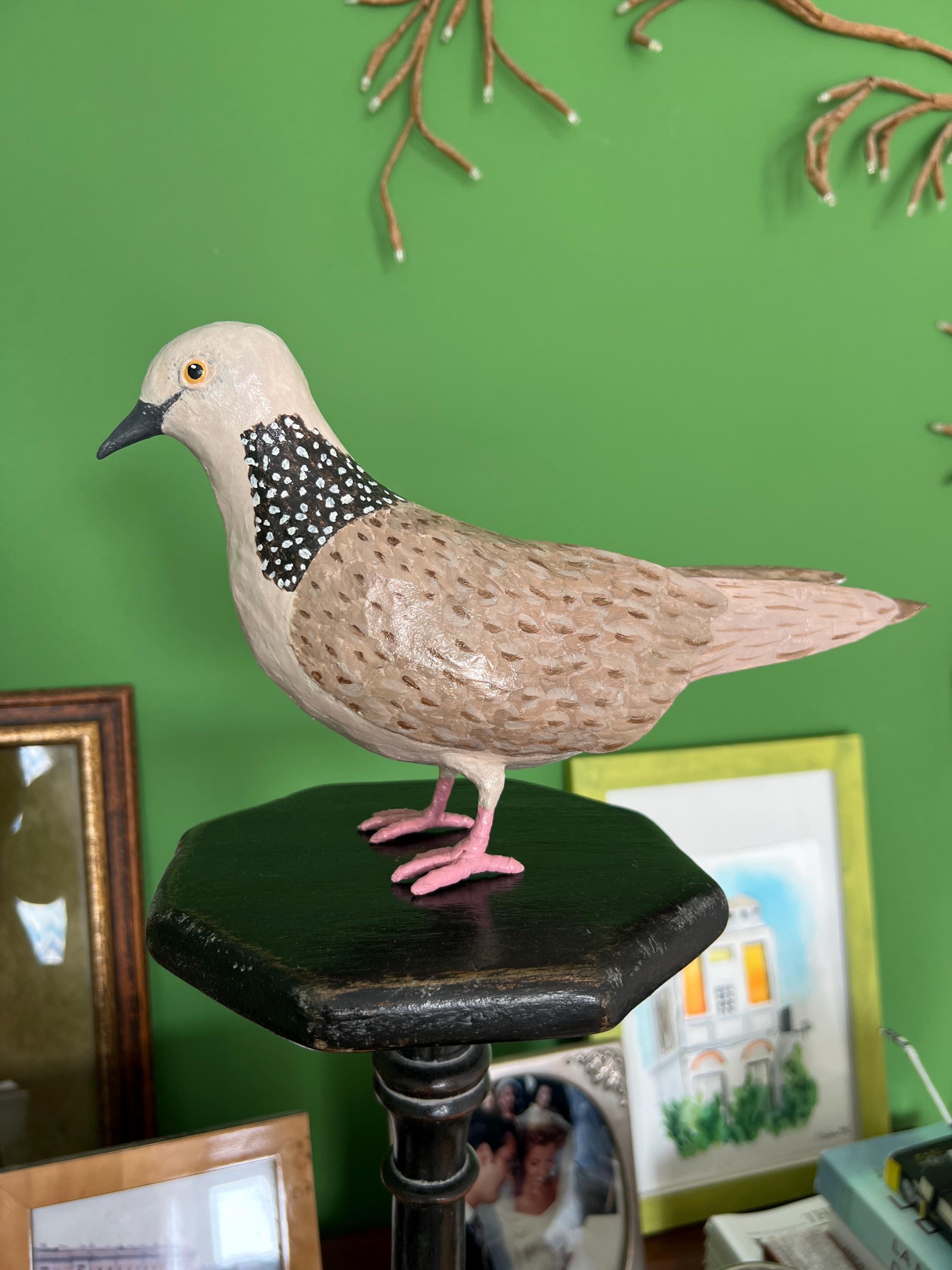 Turtle Dove Sculpture, Paper Mache Dove, Bird Sculpture, Animal Bird ...