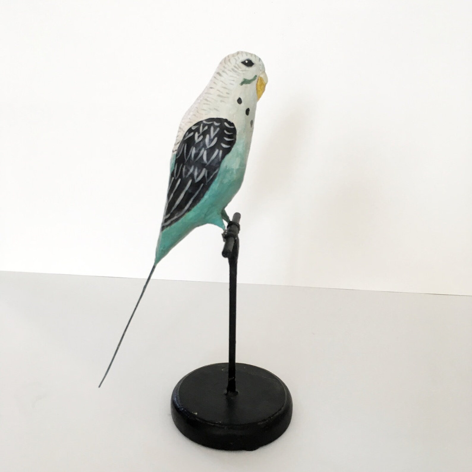 Paper Mache Parakeet Sculpture, Paper Maché Bird - Etsy