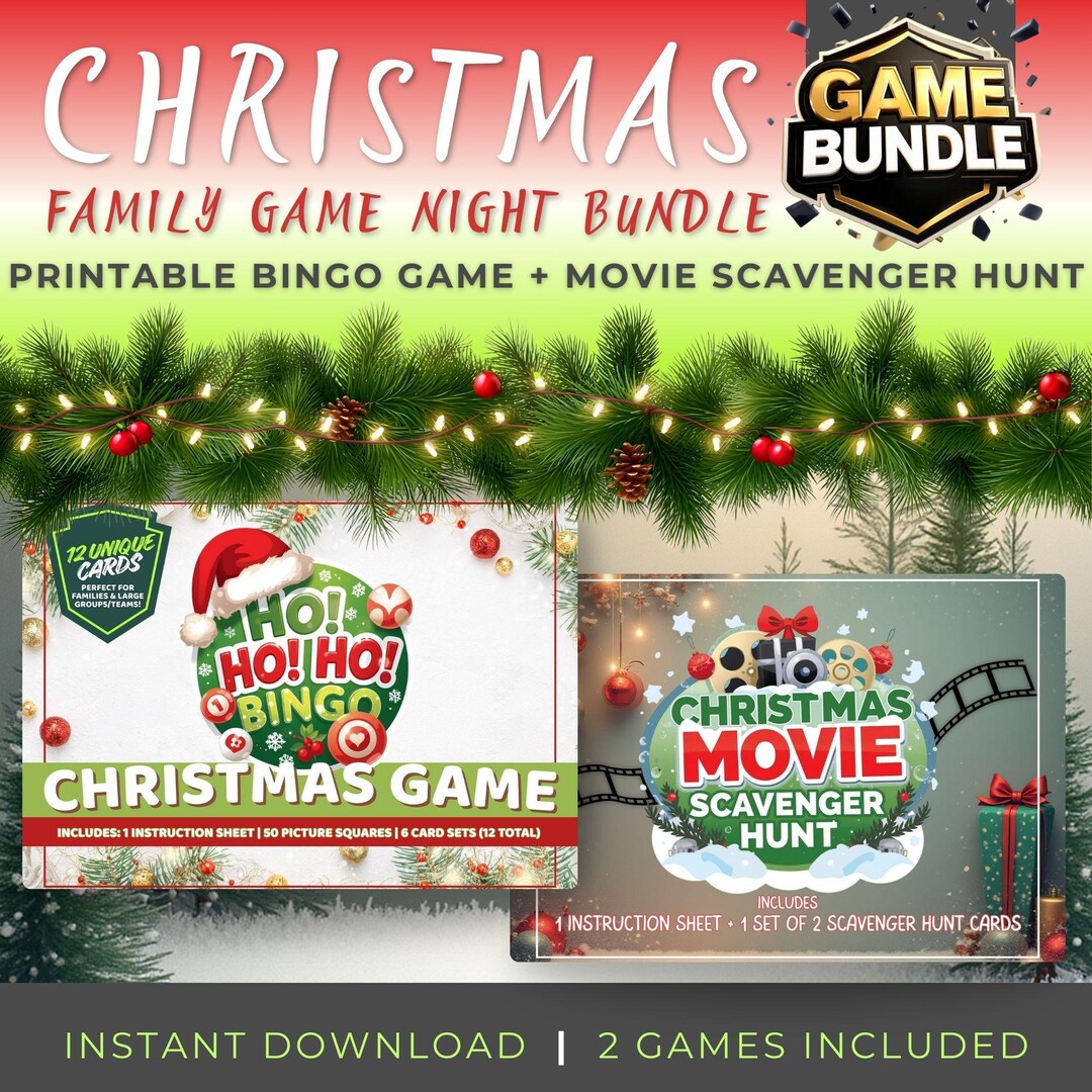 Christmas Party Games for Kids & Families | Printable Christmas Bingo ...