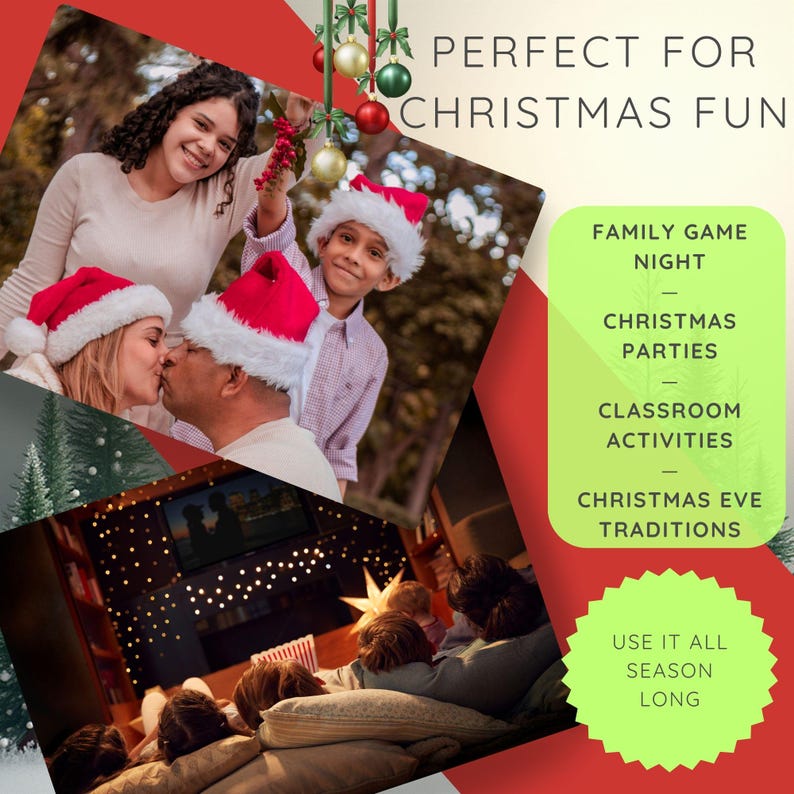 Christmas Party Games for Kids & Families | Printable Christmas Bingo ...