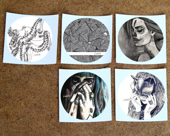 Items similar to Macabre Sticker Set on Etsy