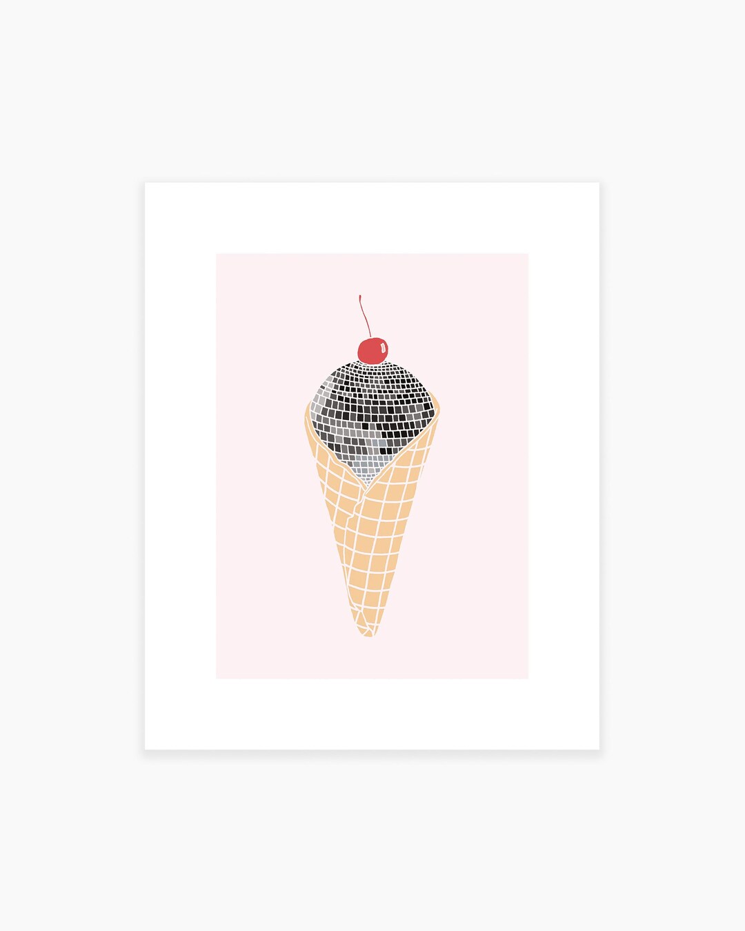 Disco Cone Art Print - Etsy
