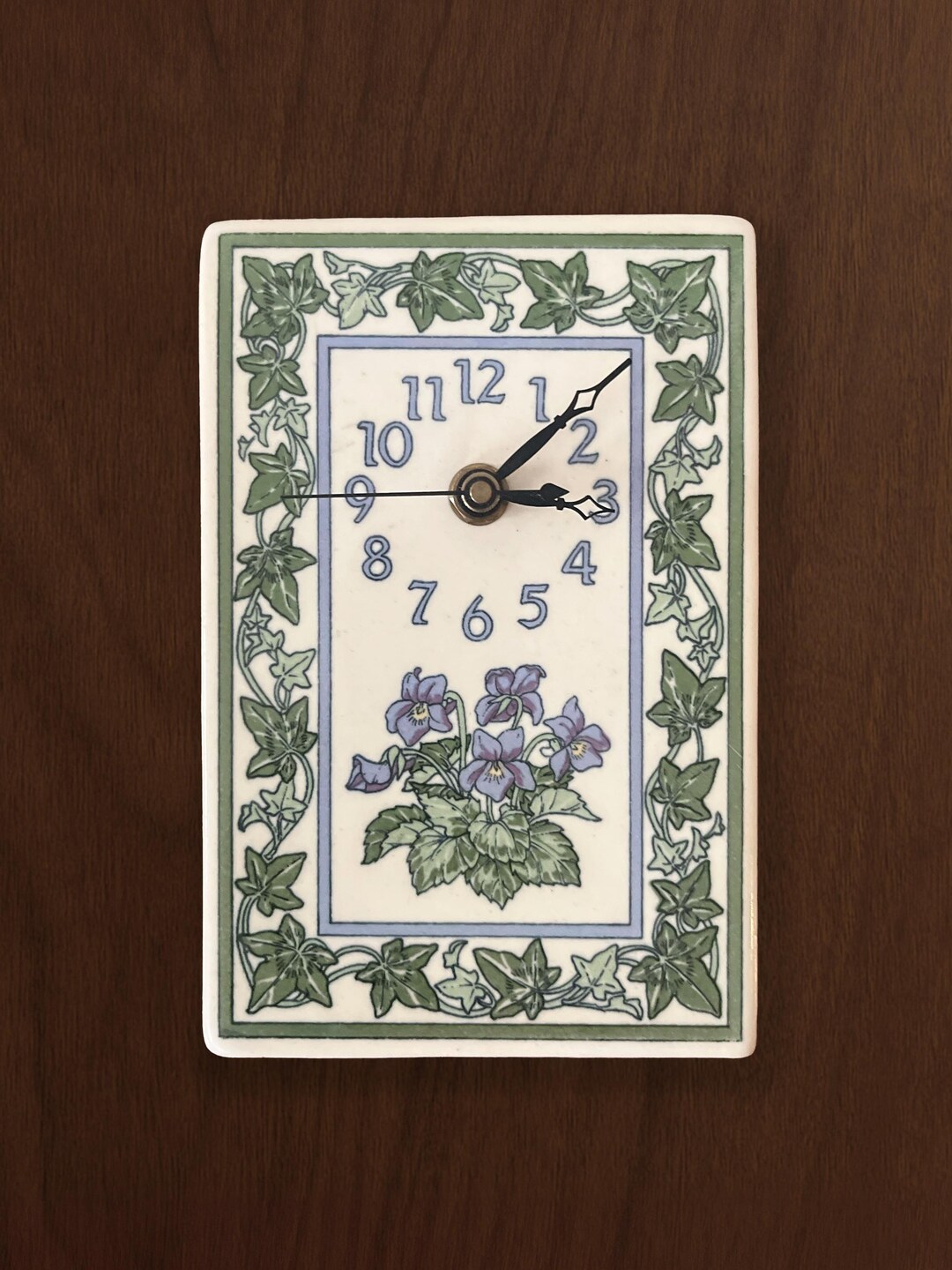 Vintage Santa Barbara Ceramic Design Floral Clock - Etsy