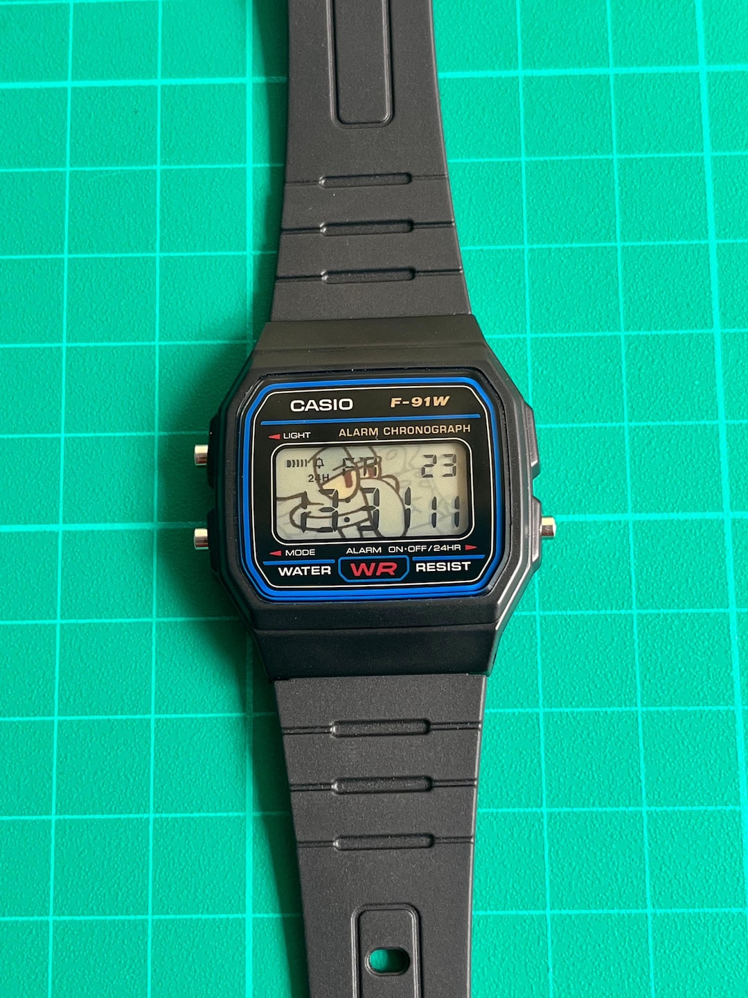 Casio F-91W Squidward Tentacles Custom Watch – Retro Digital Style With ...