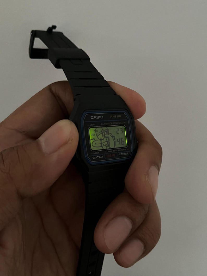 Casio F-91W Squidward Tentacles Custom Watch – Retro Digital Style With ...